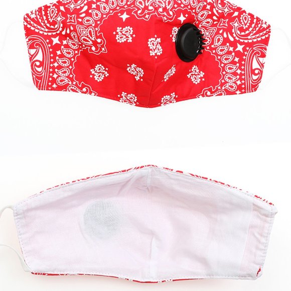 Accessories | Red White Cotton Respirator Facemask | Poshmark
